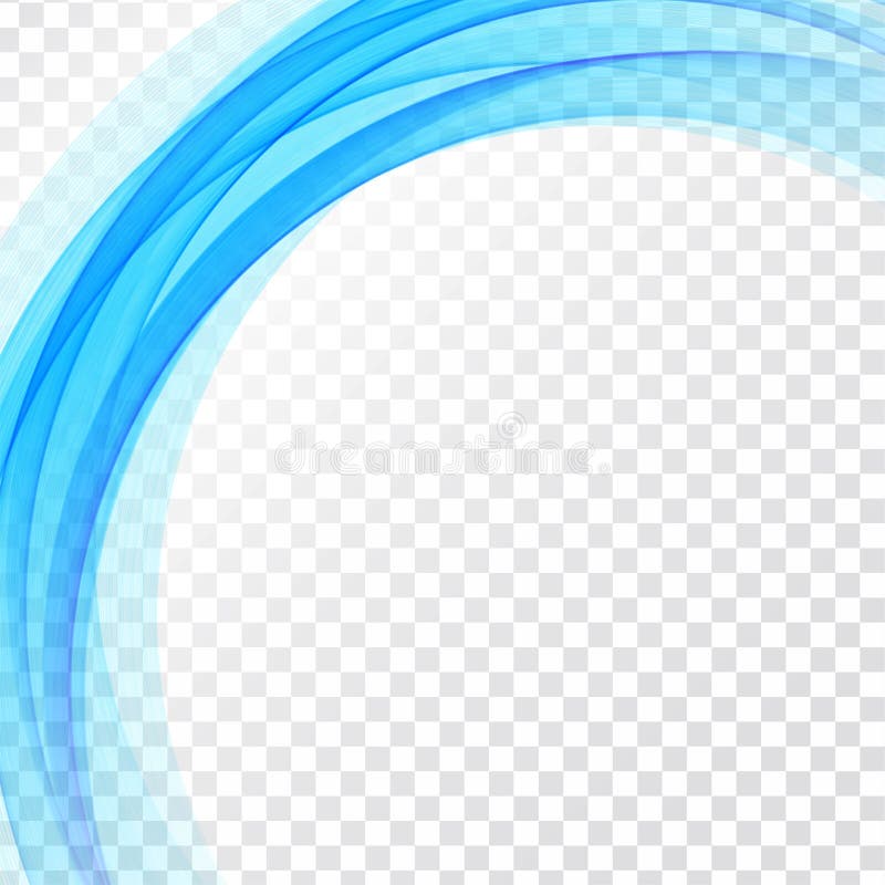 Abstract Blue Wave Transparent Background Stock Vector - Illustration ...
