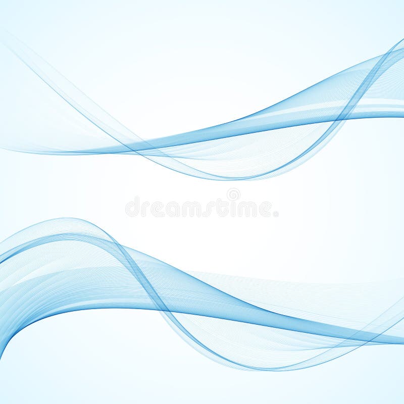 Abstract Blue Wave Set on Transparent Background. Vector Illustration ... Abstract Blue Wave Set on Transparent Background. Vector Illustration ...