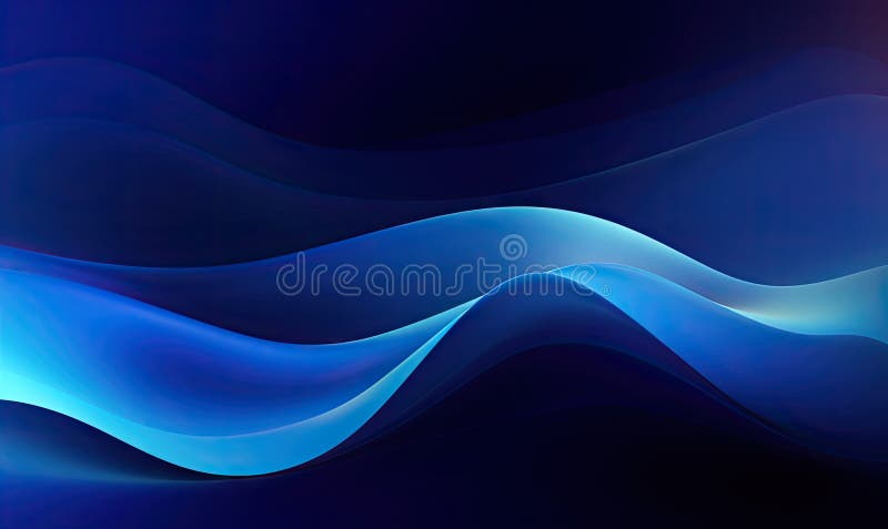 Abstract Blue Wave Wallpaper. Created with Generative AI Tools Stock ...