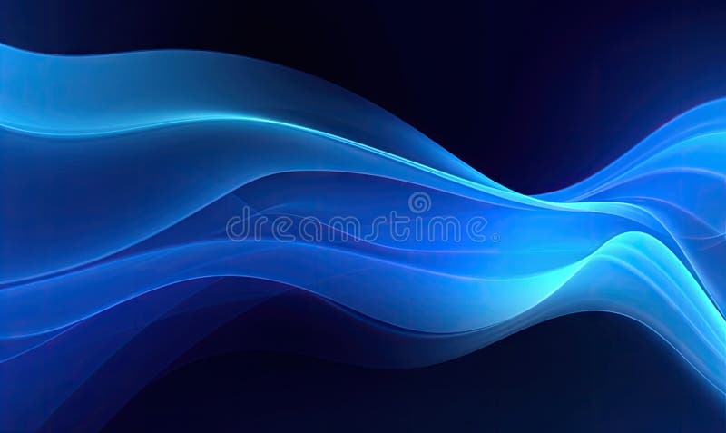 Abstract Blue Wave Wallpaper. Created with Generative AI Tools Stock ...