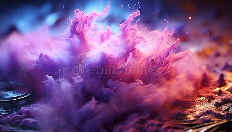 Abstract Blue Wave of Water in Motion, Underwater Explosion of Colors ...