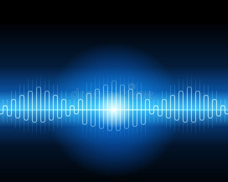 Abstract blue waveform stock vector. Illustration of beat - 17550976