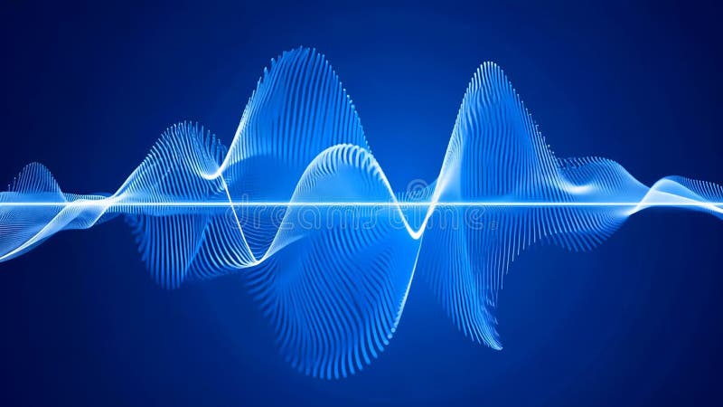 Abstract Blue Waveform Moving on Blue Background Stock Footage - Video ...
