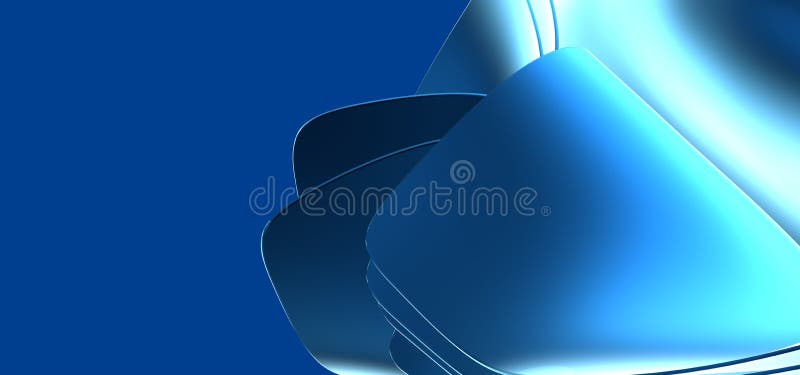 Abstract Blue Waves Background, 3d Rendering Stock Illustration ...