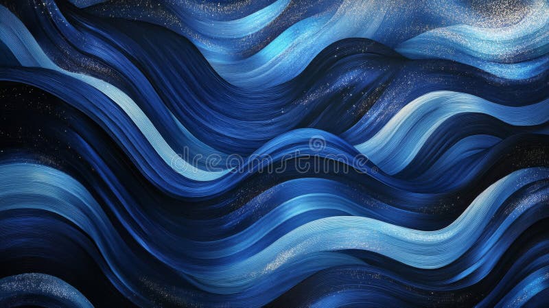 Abstract Blue Waves Background Texture Stock Illustration ...