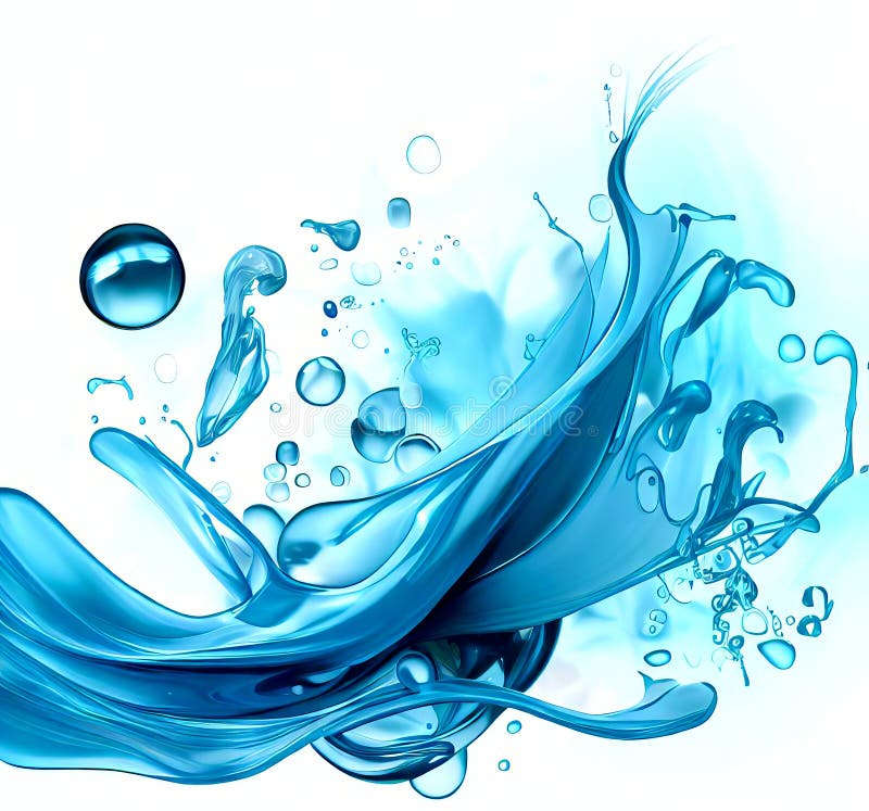 Abstract Blue Backgrounds with Water Splash Stock Illustration ...