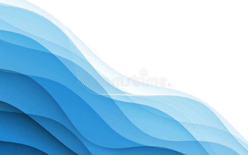 Abstract Blue Waves - Data Stream Concept. Vector Stock Vector ...