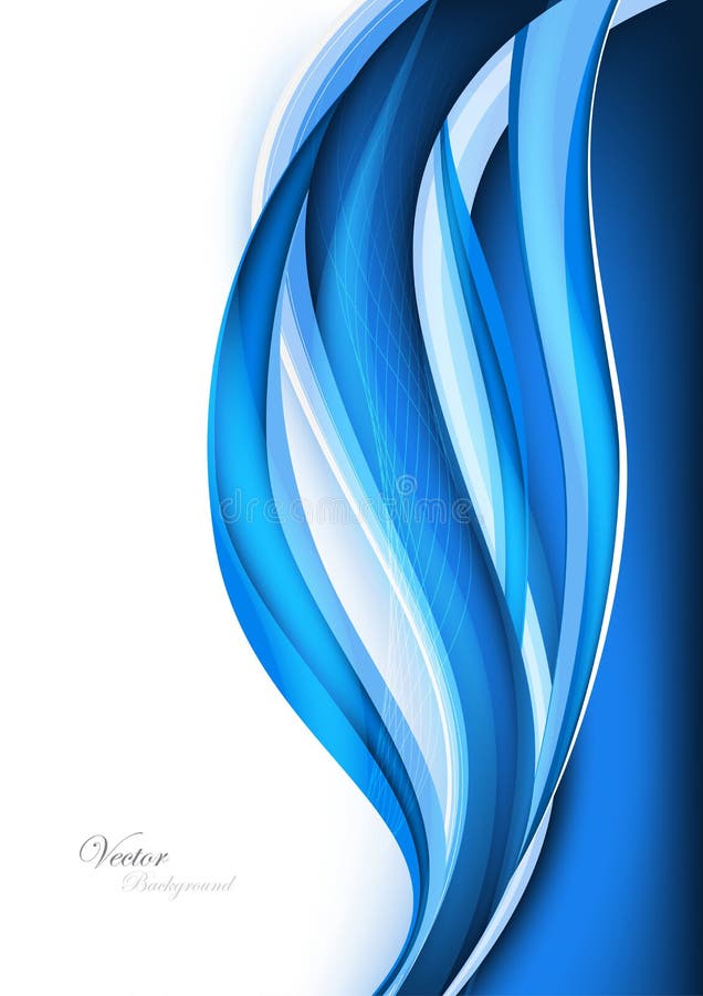 Abstract Blue Waves - Data Stream Concept. Vector Stock Vector ...