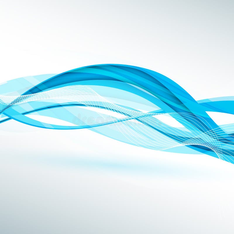 Abstract Blue Waves - Data Stream Concept. Vector Illustration Stock ...