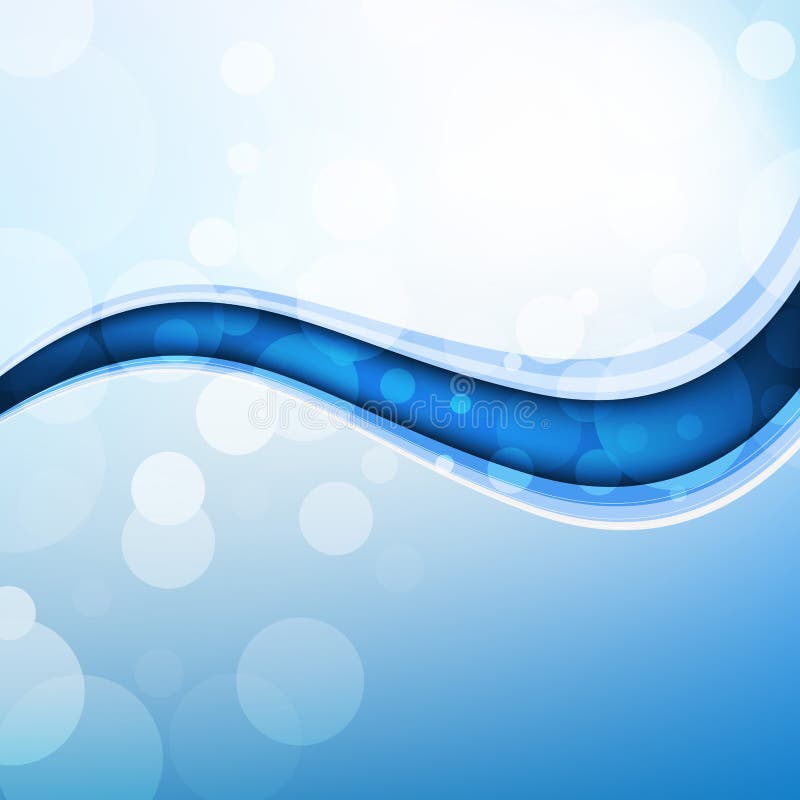 Abstract Blue Waves - Data Stream Concept. Vector Illustration Stock ...