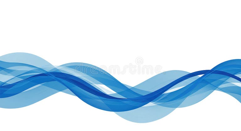 Abstract Blue Waves - Data Stream Concept. Blue White Presentation ...