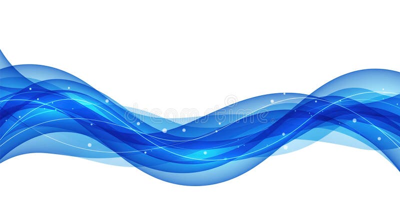 Abstract Blue Waves - Data Stream Concept. Blue White Presentation ...