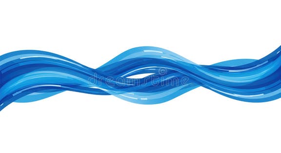 Abstract Blue Waves - Data Stream Concept. Blue White Presentation ...
