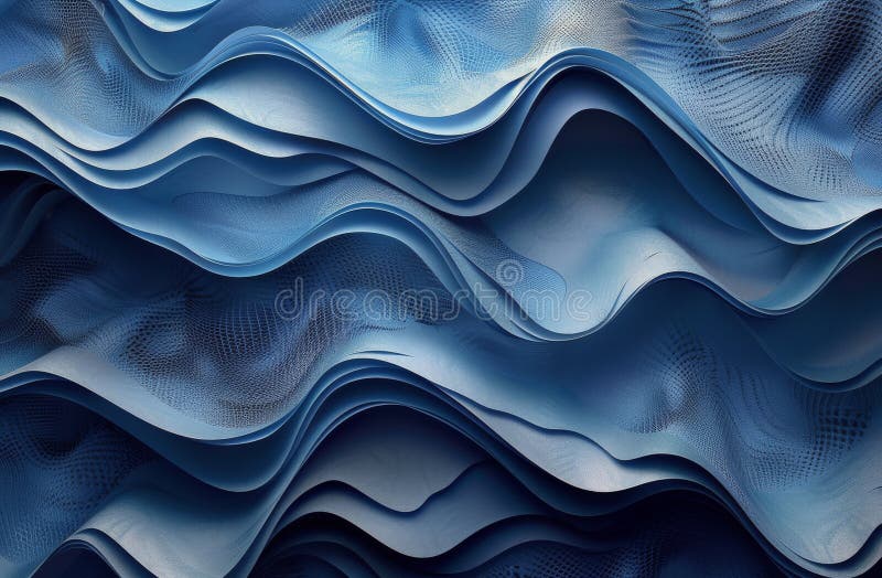 Abstract Blue Waves of Fabric Stock Photo - Image of texture, aesthetic ...