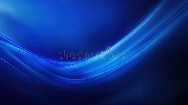Abstract Blue Waves Flow Smooth, Like a Fabric in an Amazing Concept ...