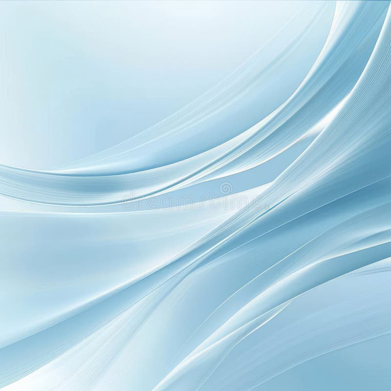 Abstract Blue Waves Flow Smoothly on a Soft Backdrop Stock Illustration ...