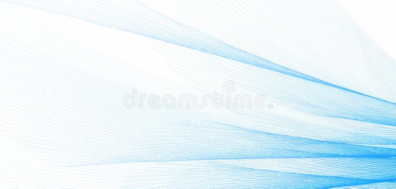 Abstract Blue Waves Flow on White Background Stock Illustration ...