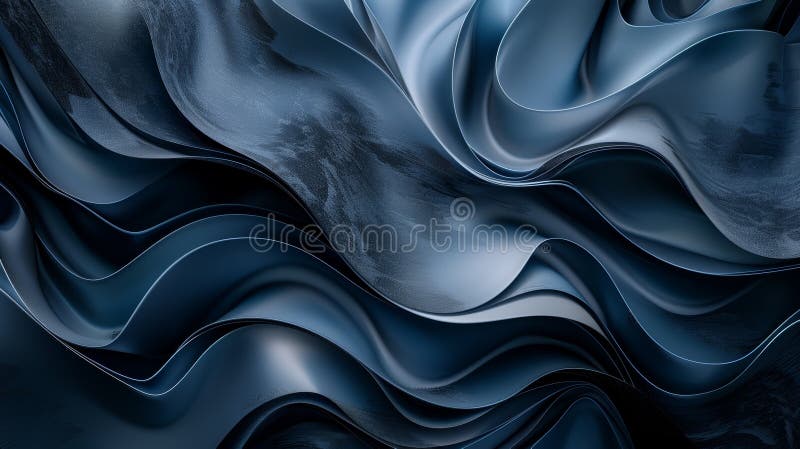 Abstract Blue Waves, Flowing and Dynamic. Smooth, Sleek, and Modern ...