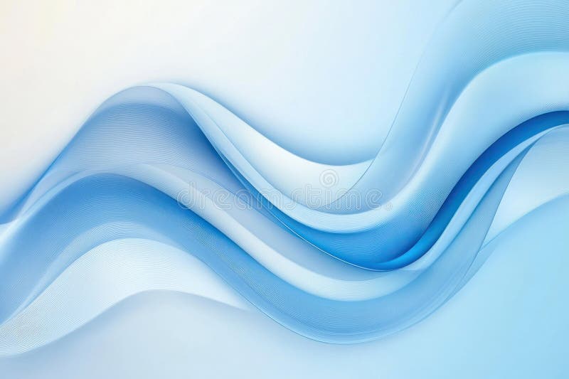 Blue Wavy Abstract Background with Gentle Curves and Smooth Transitions ...