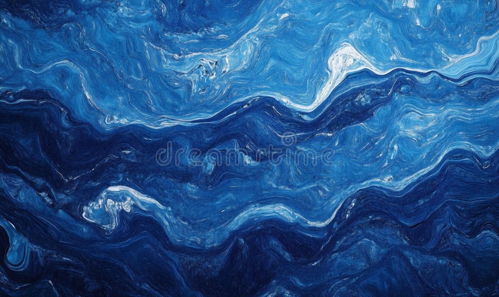 Abstract Blue Waves, Fluid Patterns, Textured Background Stock Image ...