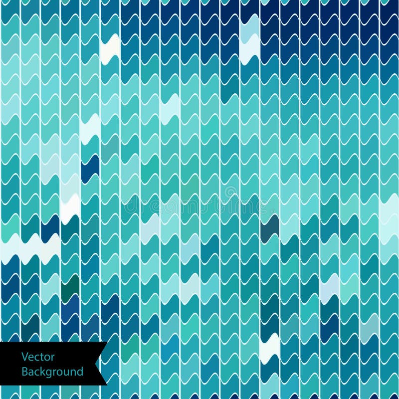 Abstract Blue Waves Geometric Background Stock Vector - Illustration of ...