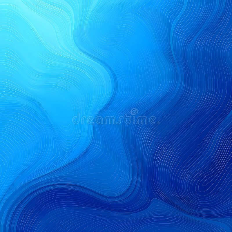 Abstract Blue Waves Gradient Background with Flowing Line Art Design ...