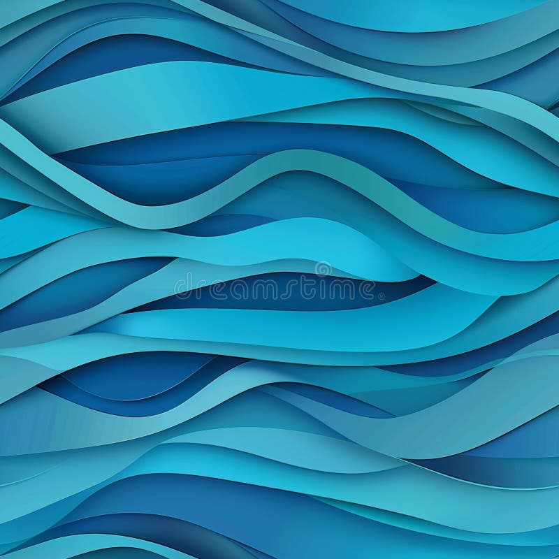 Abstract Blue Waves Layered Background Design Stock Photo - Image of ...
