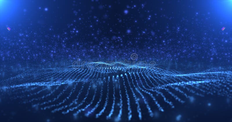 Abstract Blue Waves Lines from Particles and Dots of Energetic Magic ...