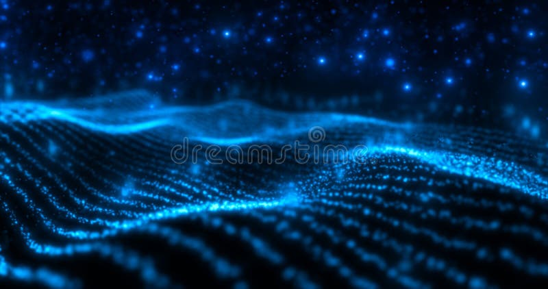Abstract Blue Waves Lines from Particles and Dots of Energetic Magic ...