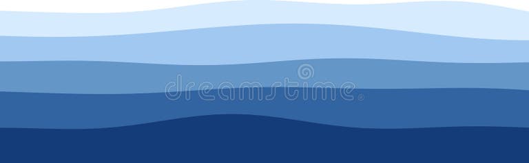 Abstract Blue Waves Pattern with Gradient Ocean Tones Stock Vector ...