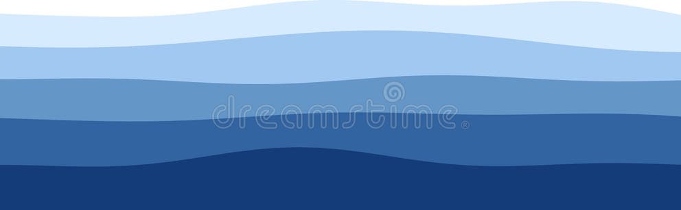 Abstract Blue Waves Pattern with Gradient Ocean Tones Stock Vector ...