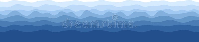 Abstract Blue Waves Pattern with Layered Oceanic Design Stock Vector ...