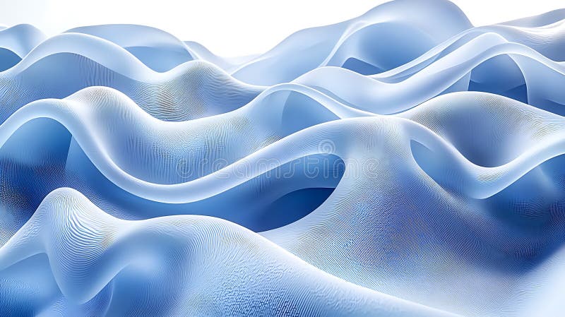 Abstract Blue Waves Rippling Softly, Airy Background Stock Image ...