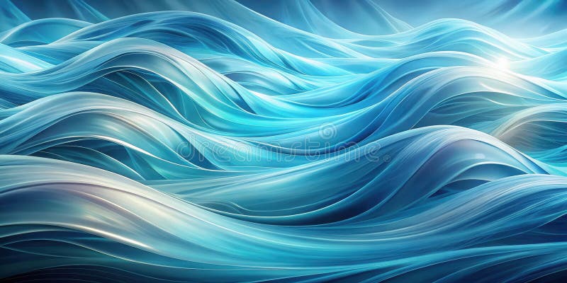 Abstract Blue Waves Serene Flowing Design for Backgrounds and Textures ...