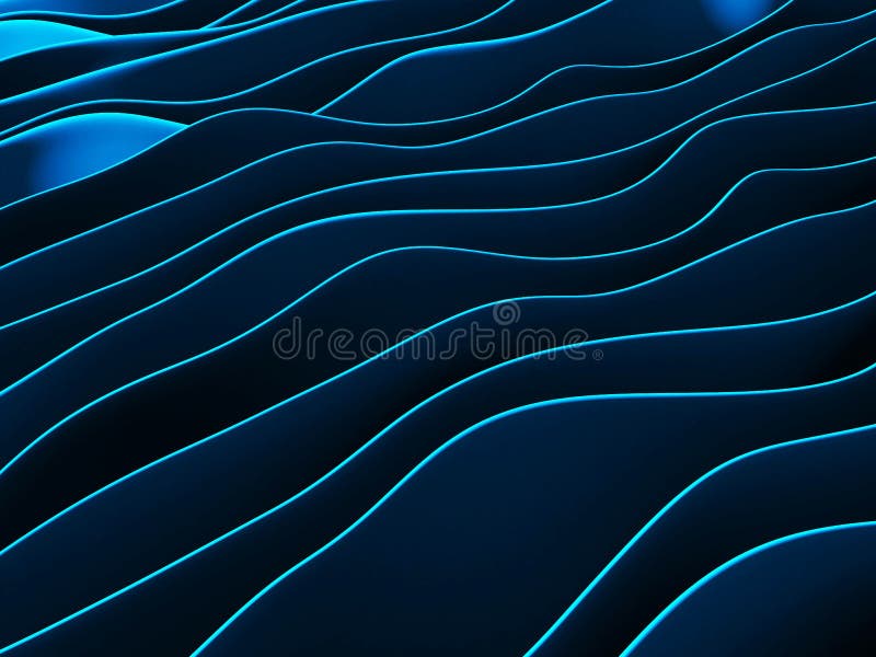 Abstract Blue Waves Stripe Pattern Background Stock Illustration ...