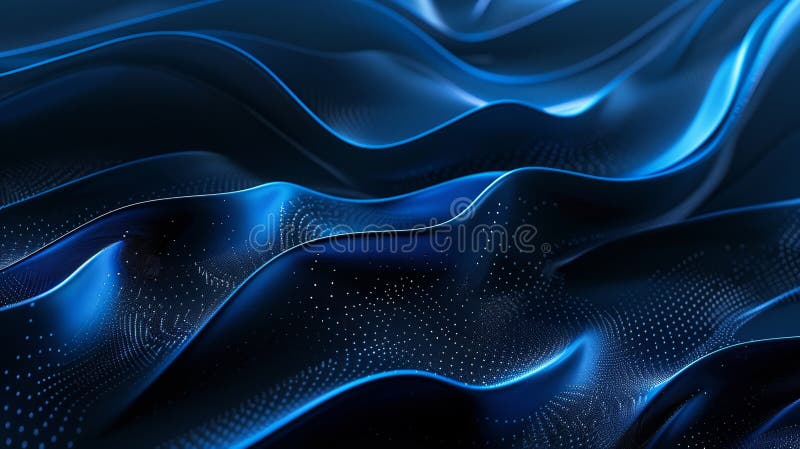 Abstract Blue Waves with a Subtle Glowing Effect. Perfect for ...