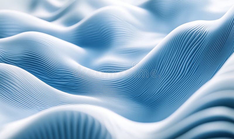 Abstract Blue Waves Texture with Smooth Flowing Lines and Patterns ...