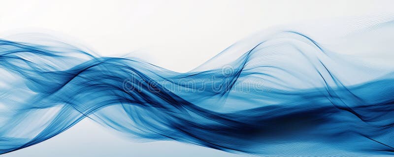 Abstract Blue Waves on a White Background Stock Photo - Image of modern ...