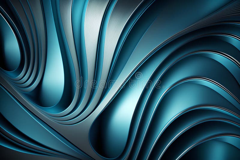 Abstract Blue Wavy Background. 3d Rendering, 3d Illustration Stock ...