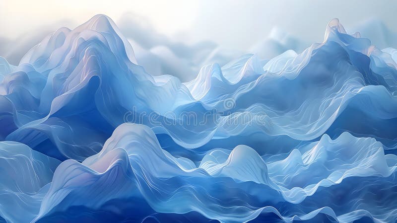 Abstract Blue Wavy Background Illustration Stock Illustration ...