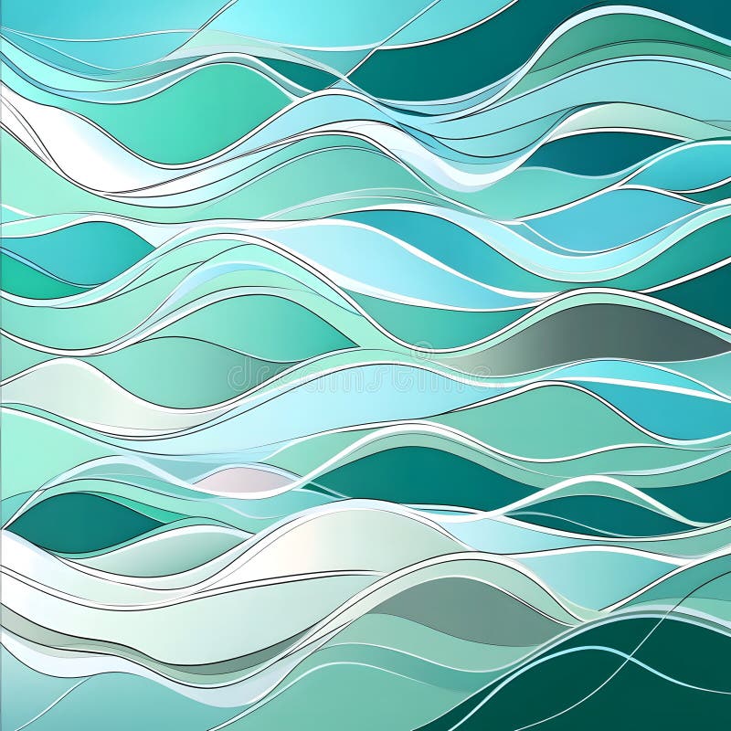 Abstract Blue Wavy Background. Pattern with Blue Waves. Abstract Wavy ...