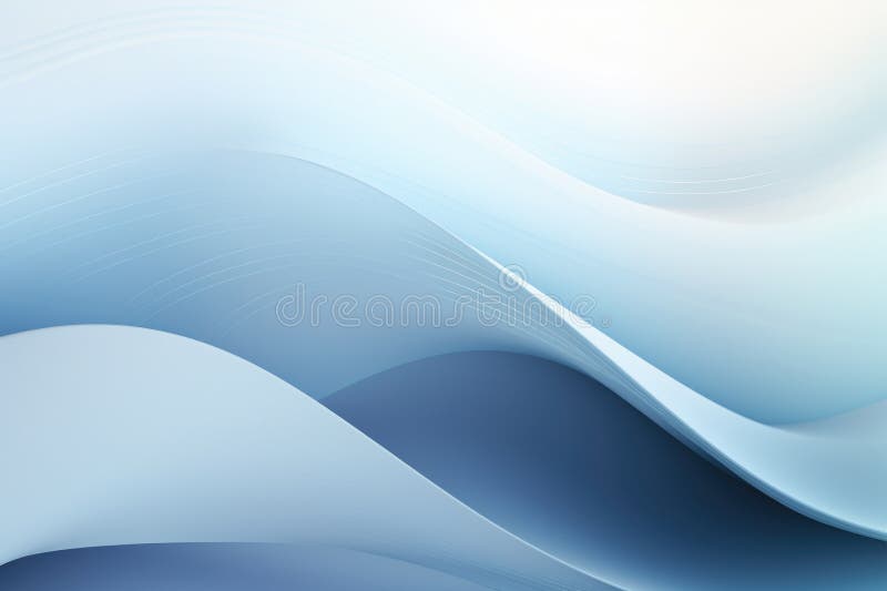 Abstract Blue Wavy Background, Soft Lines Stock Illustration ...