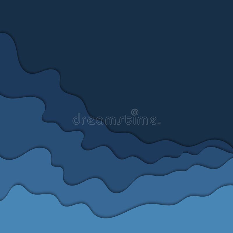 Abstract Blue Wavy Background. Stock Illustration - Illustration of ...