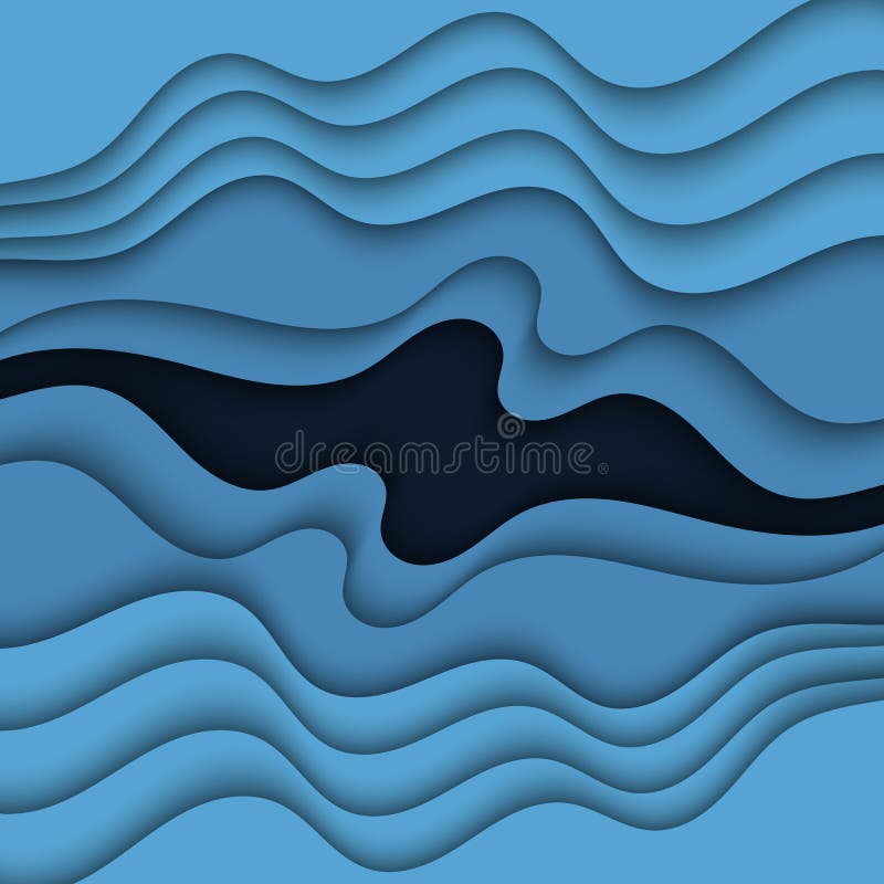 Abstract Blue Wavy Background. Stock Illustration - Illustration of ...