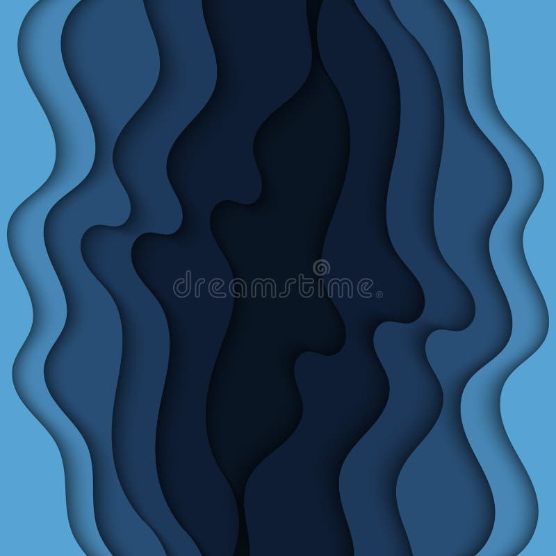 Abstract Blue Wavy Background. Stock Vector - Illustration of flow ...