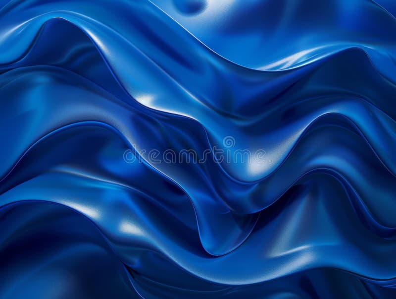 Abstract Blue Wavy Fabric Background Stock Illustration - Illustration ...