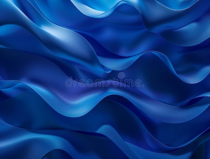 Abstract Blue Wavy Fabric Background Stock Illustration - Illustration ...