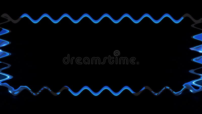 Abstract Blue Wavy Frame Design Stock Video - Video of digital, concept ...