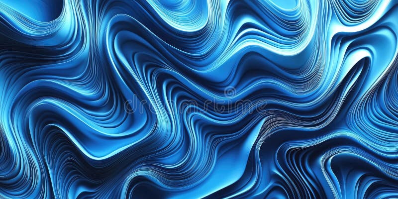 Abstract Blue Wavy Line Graphic Design for Web and PowerPoint ...