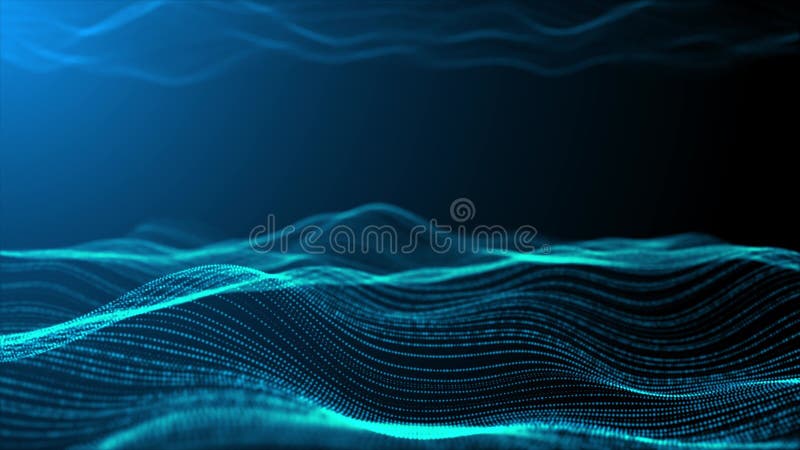 Abstract Blue Wavy Lines Animating Stock Video - Video of animated ...